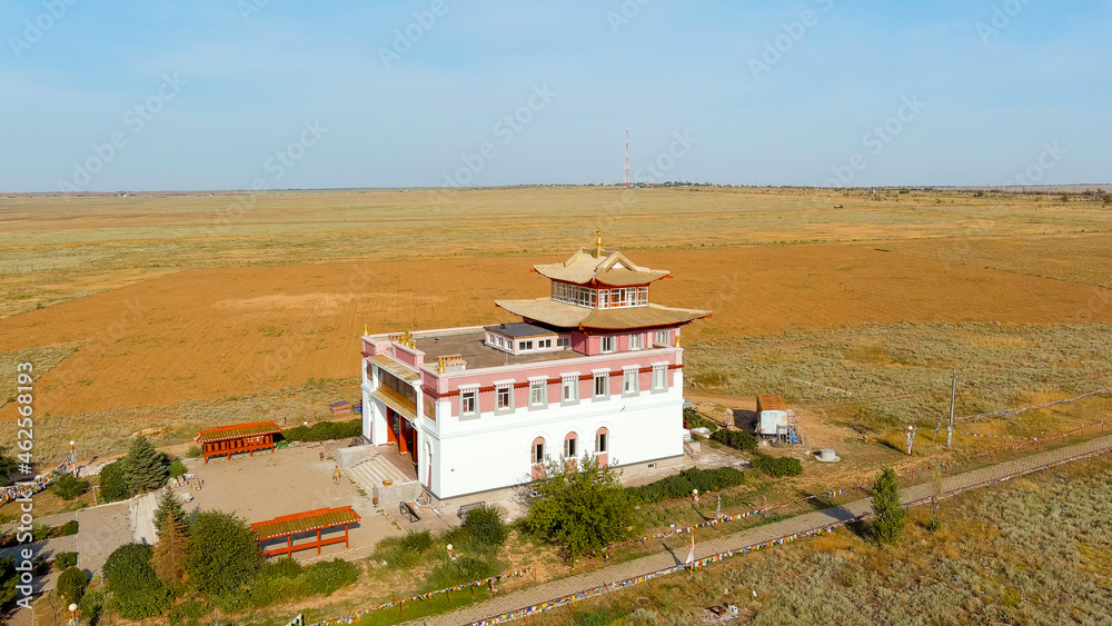 Elista, Russia. Syakusn-syume is a Buddhist temple in the Republic of ...