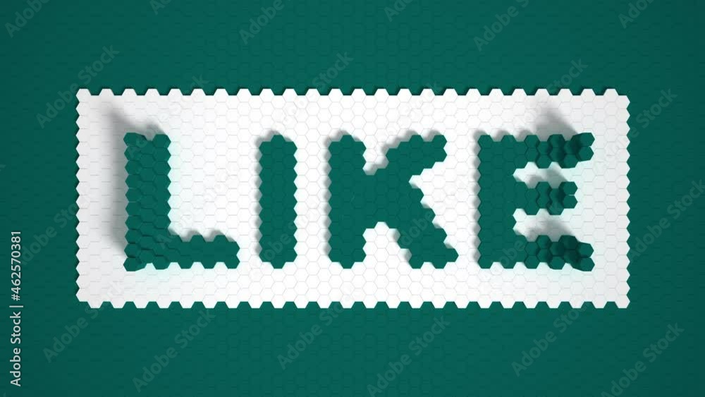 I like the text logo. White and cyan mosaic surface with moving ...