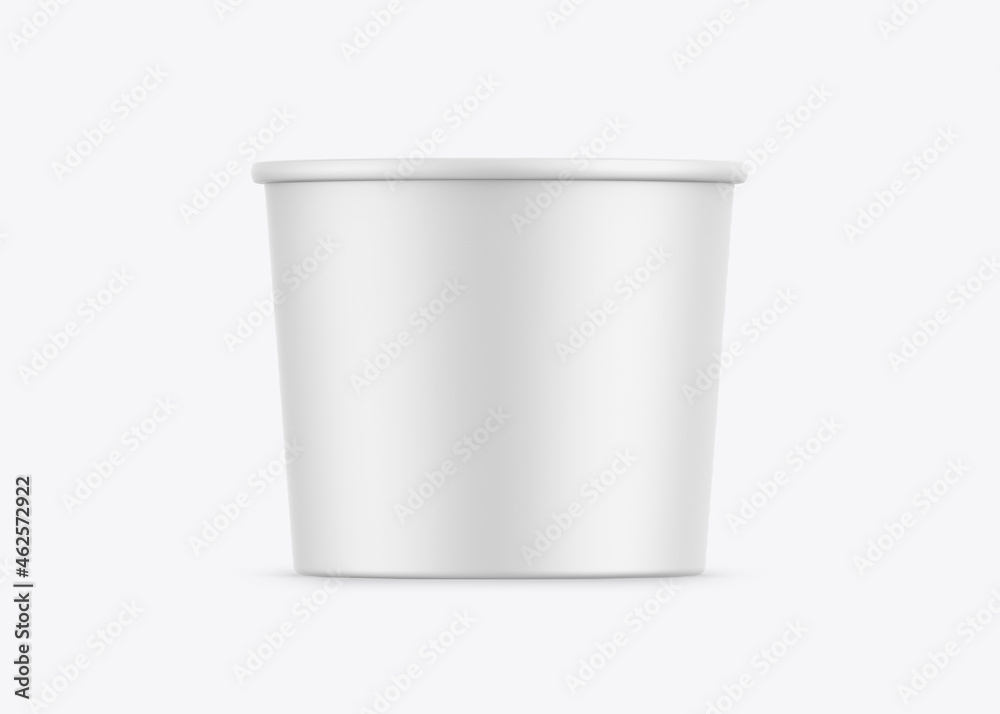 Ice cream cup mockup template on isolated white background, ready for ...
