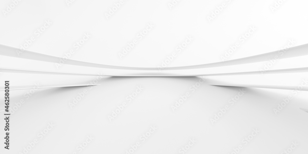 Abstract of white lines background, Minimal dynamic shape, 3d rendering ...