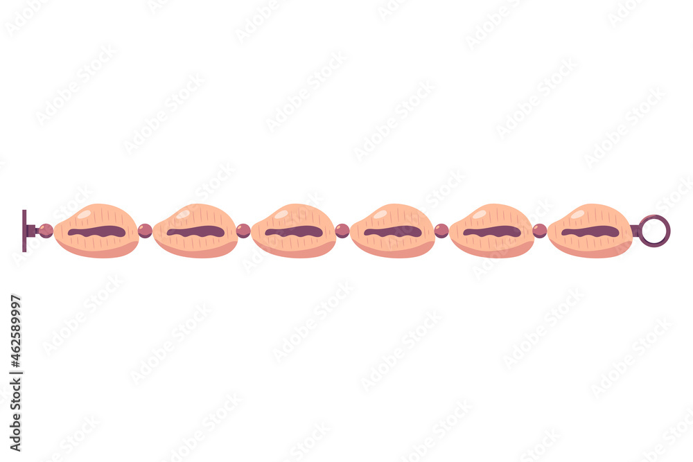 Shell bracelet vector cartoon illustration isolated on a white ...