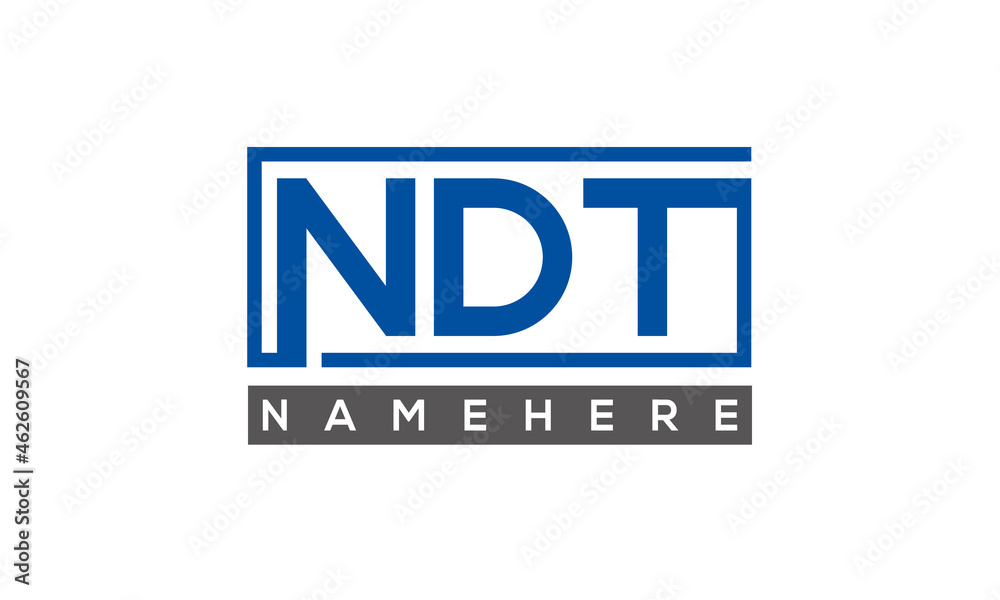 NDT creative three letters logo Stock Vector | Adobe Stock