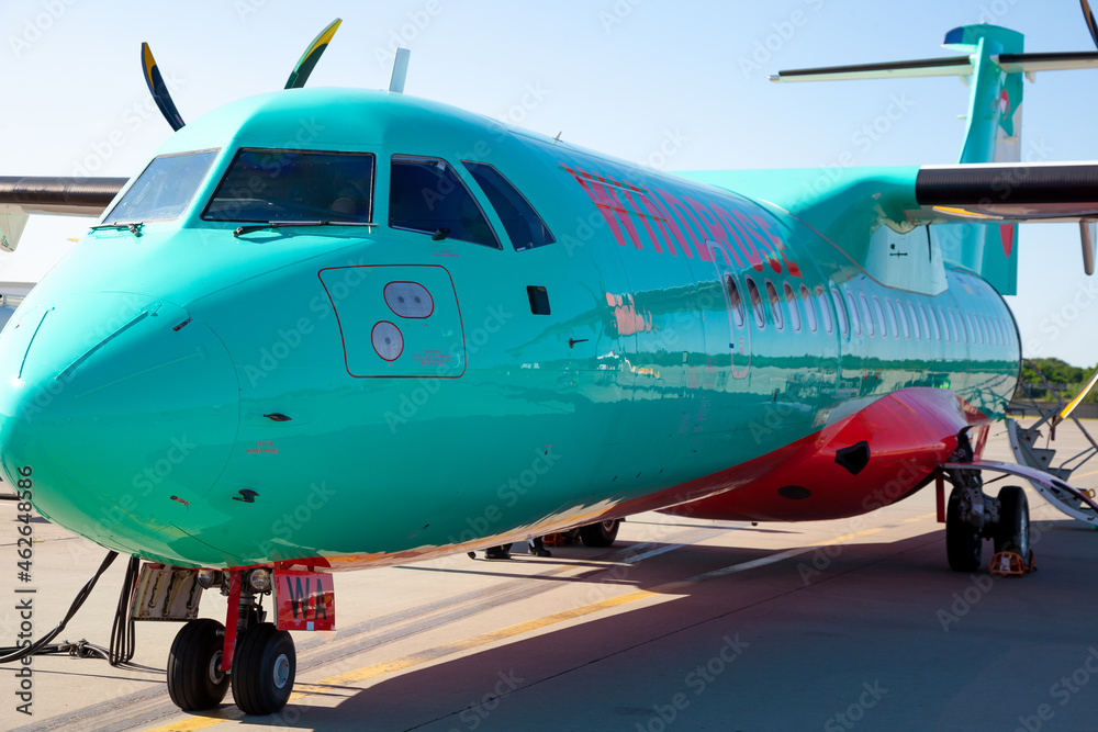 Kyiv, Ukraine - June 27, 2020: Aircraft ATR 72-212A airline WindRose ...