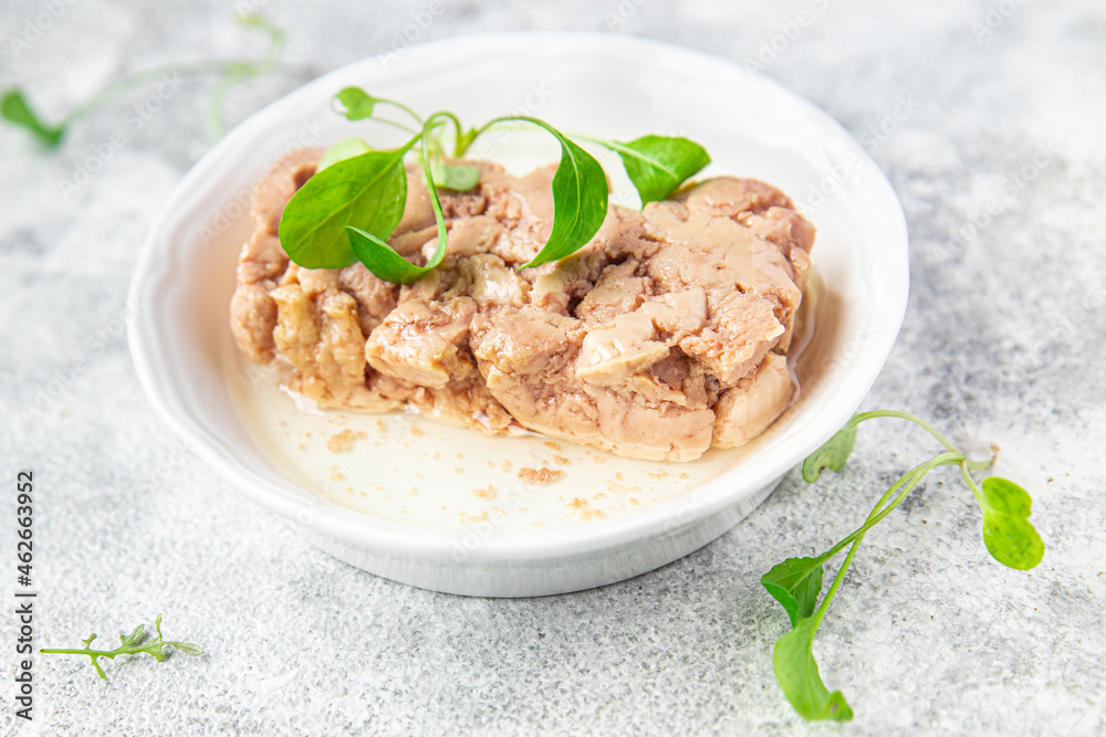 Cod liver In oil fish fat seafood omega-3 vitamin aperitif fresh ready ...