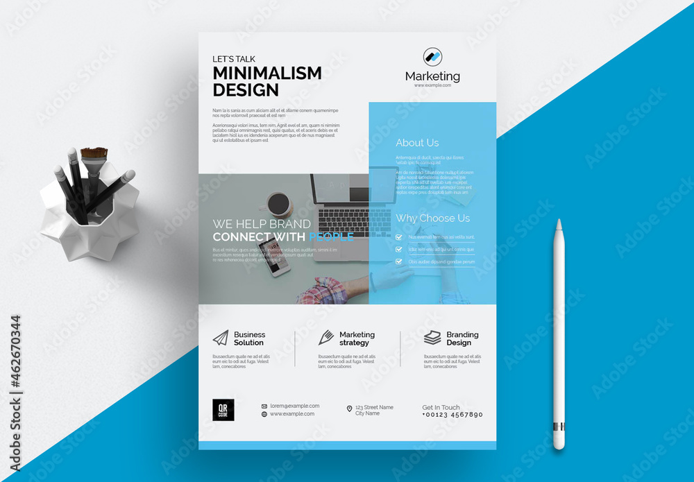 Clean Business Flyer Stock Template | Adobe Stock