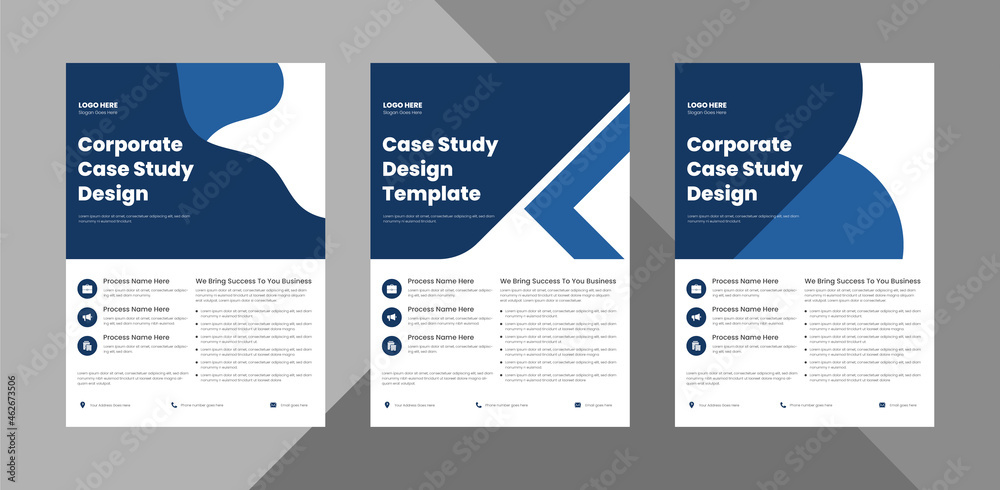 case study flyer design template bundle. case study cover poster ...