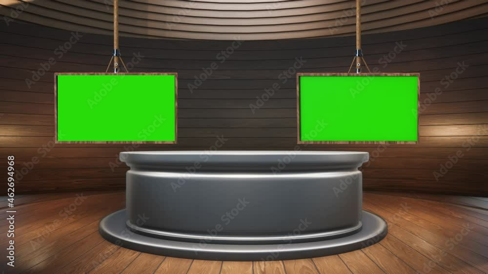 3D Virtual TV Studio News , TV On Wall.3D Virtual News Studio ...