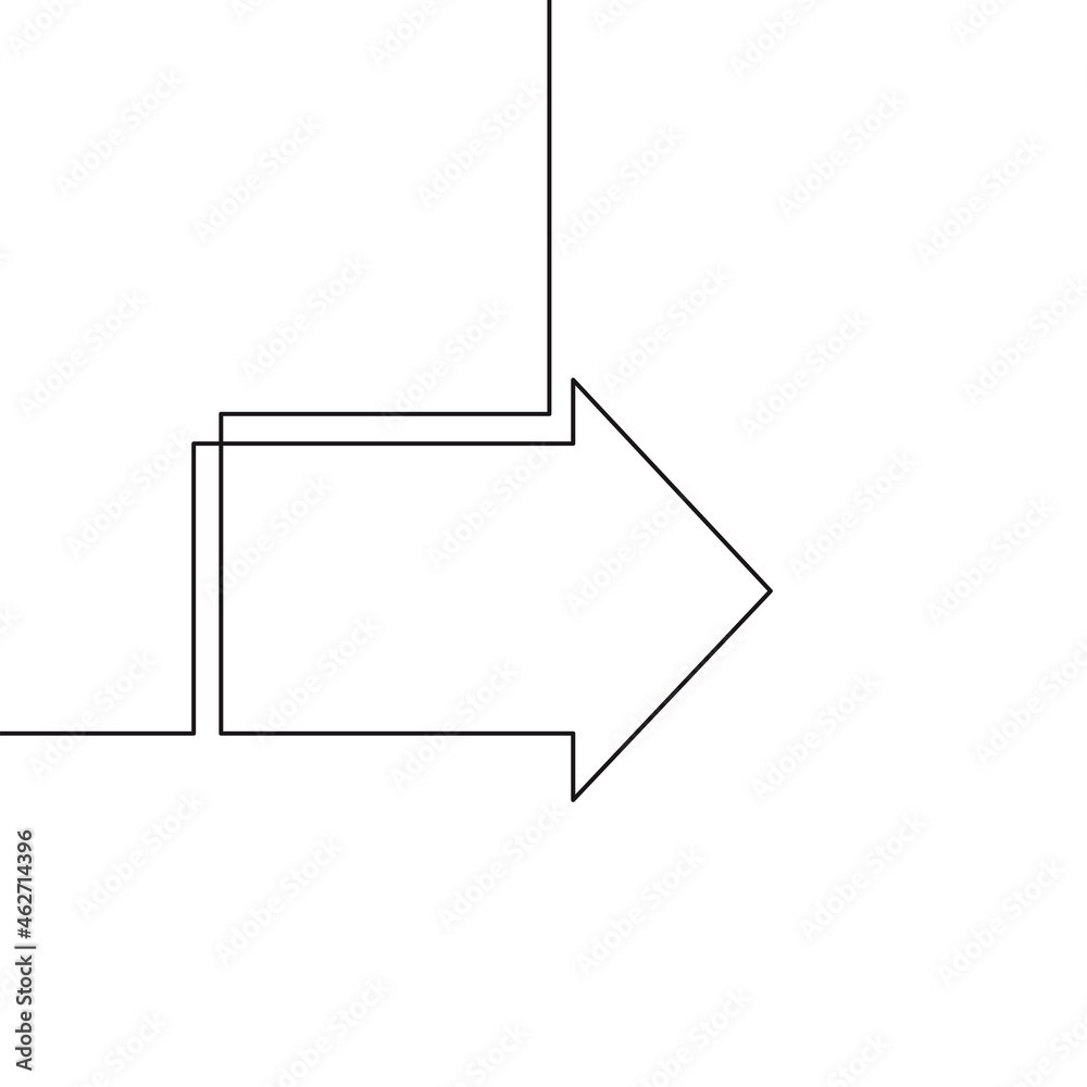 Linear arrow Infographic design element for presentation. Continuous ...