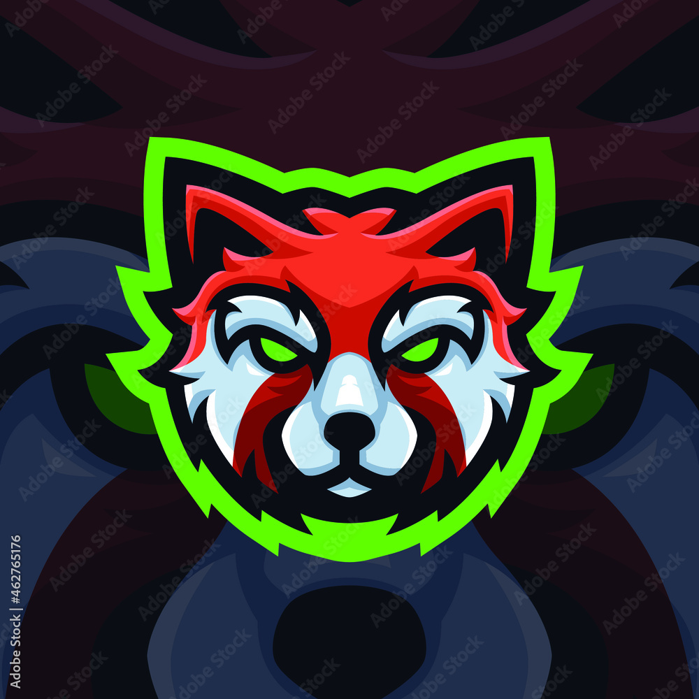 Red Panda Mascot Logo Stock Vector | Adobe Stock