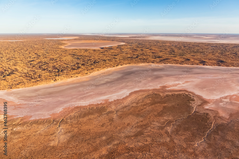 Australia, Northern Territory, Aerial view of Lake Amadeus in Uluru ...