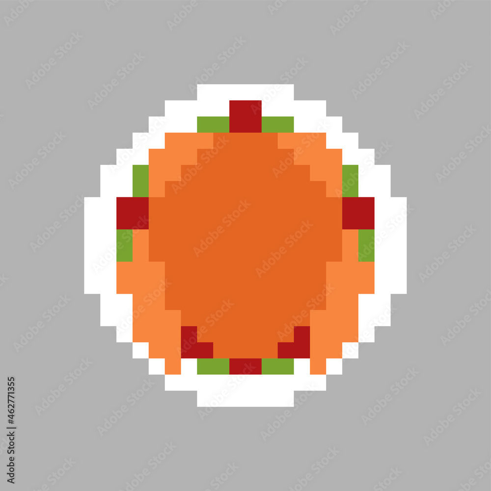 Roasted Turkey pixel art. pixelated Roast. vector illustration Stock ...
