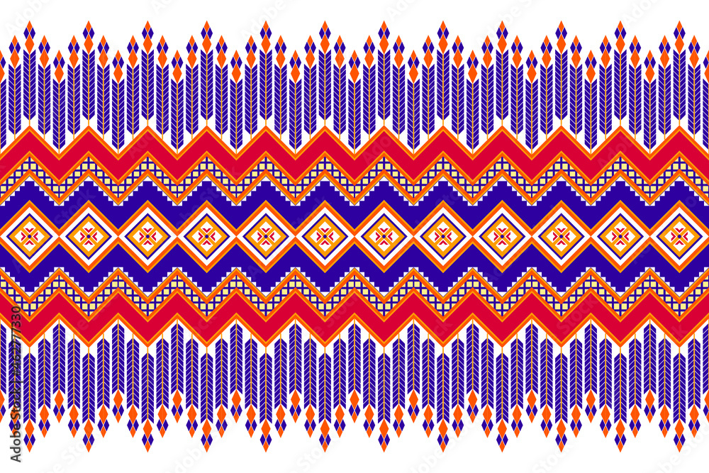 Seamless traditional Thai native fabric background design suitable for ...