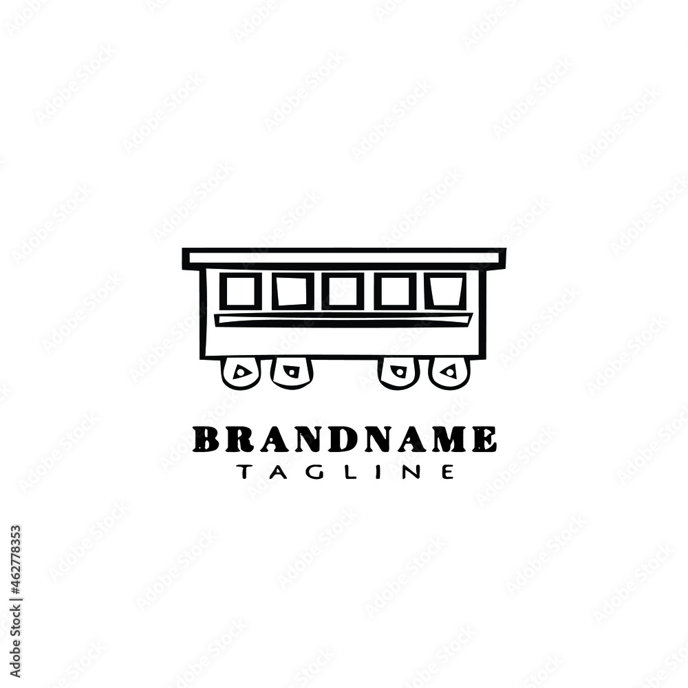 caboose logo flat icon design template black isolated vector ...