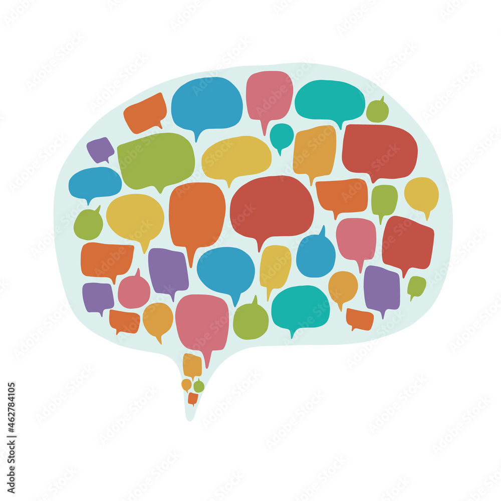 Business decision making doubt options confusion, thought bubbles in ...