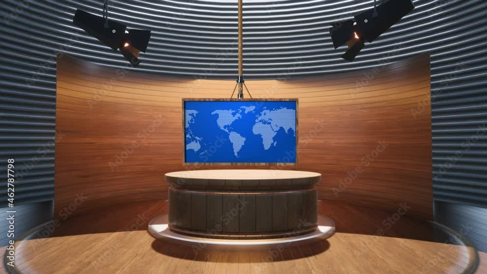 Tv studio. News room. Studio Background loop. Newsroom bakground ...