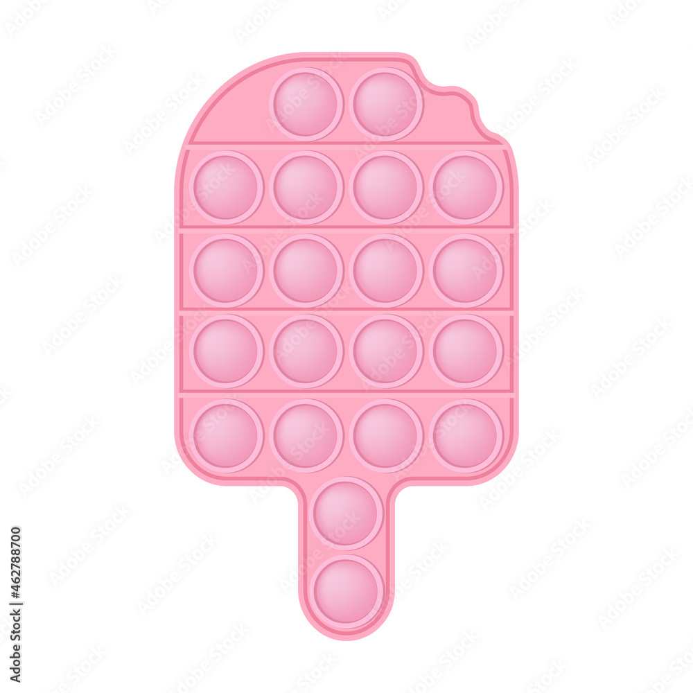 Popit pink ice cream a fashionable silicon fidget toys. Addictive anti ...