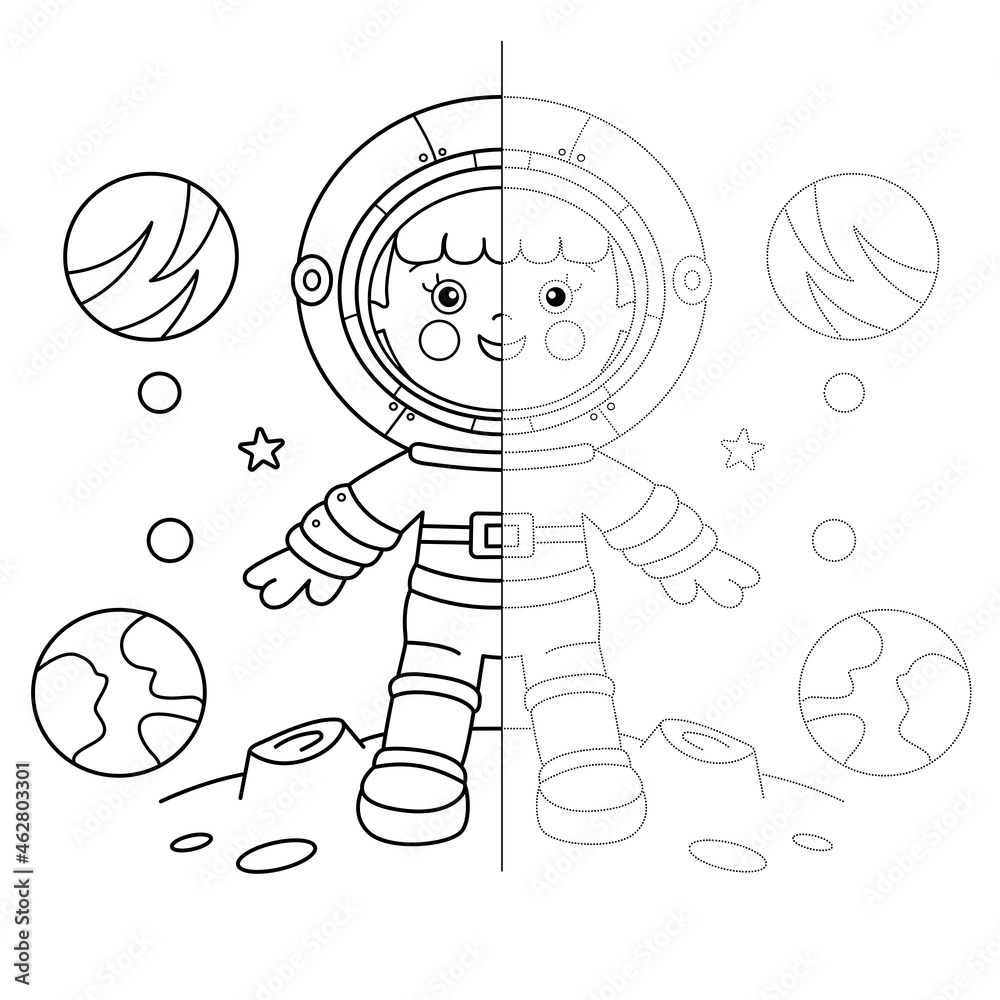 Draw symmetrically. Connect the dots picture. Tracing worksheet ...