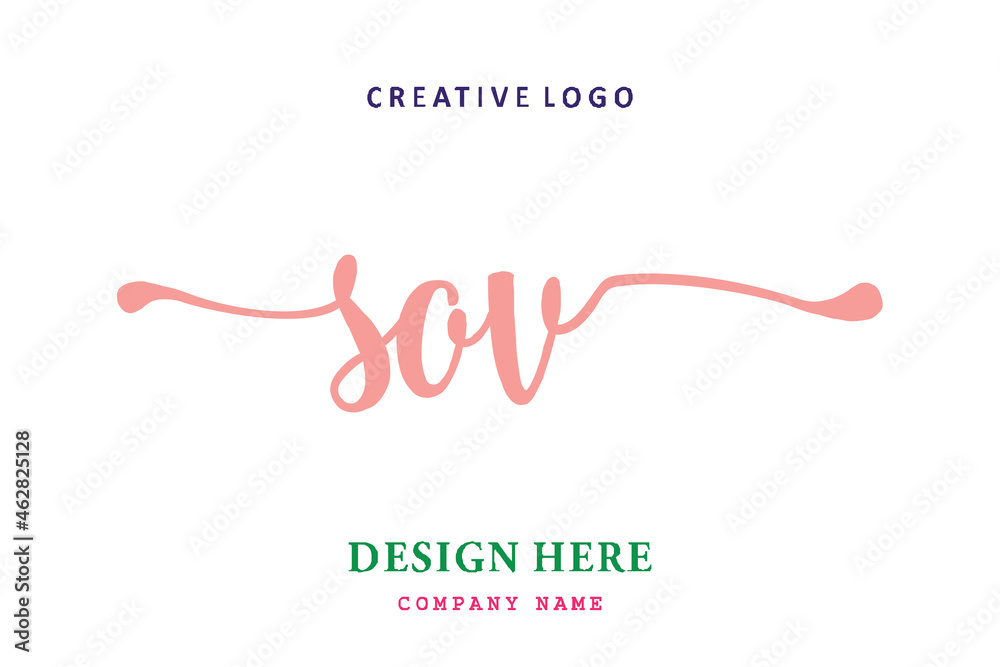 SOV lettering logo is simple, easy to understand and authoritative ...