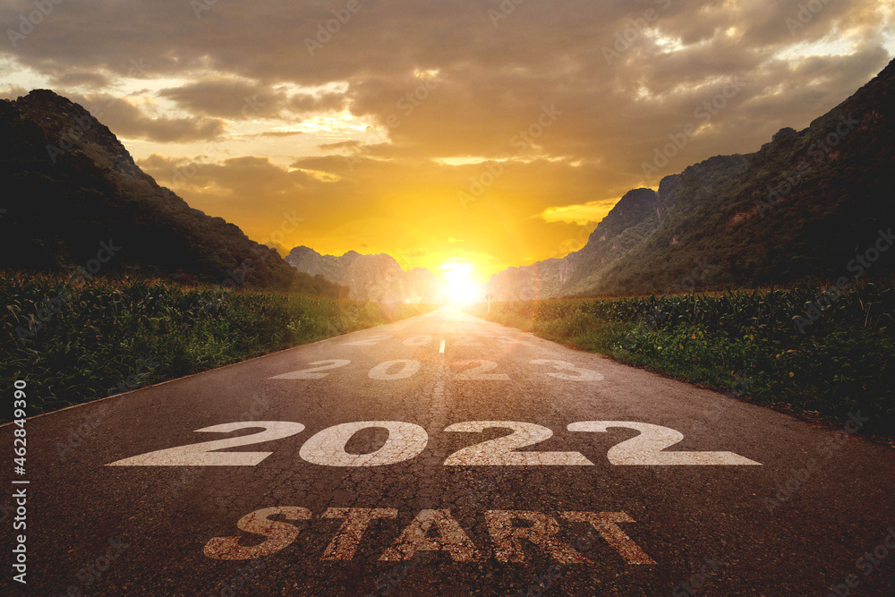 The New Year 2022 or the beginning of the concept of the word 2022 is ...