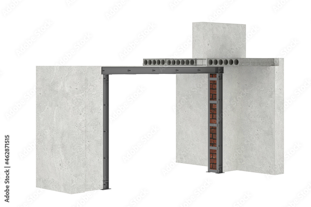 Constructive assembly. Creation, strengthening of a punched opening, a ...