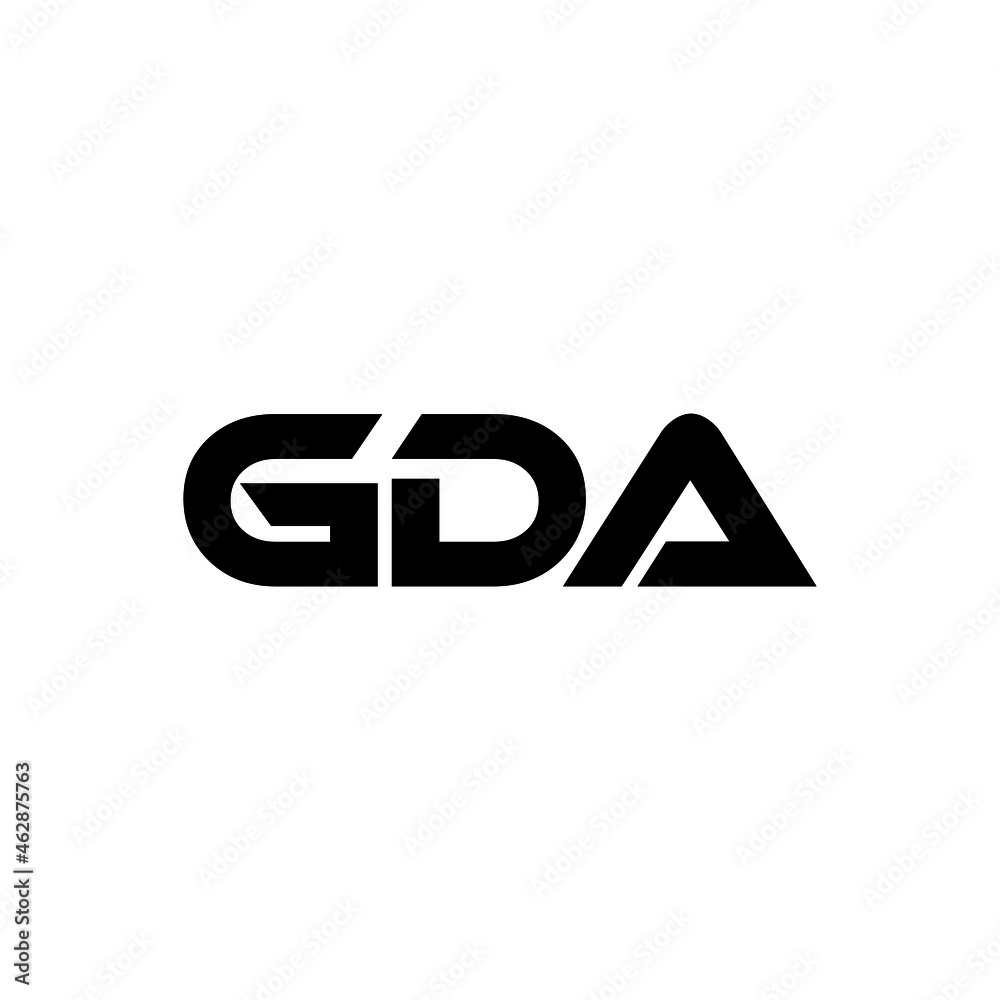 GDA letter logo design with white background in illustrator, vector ...