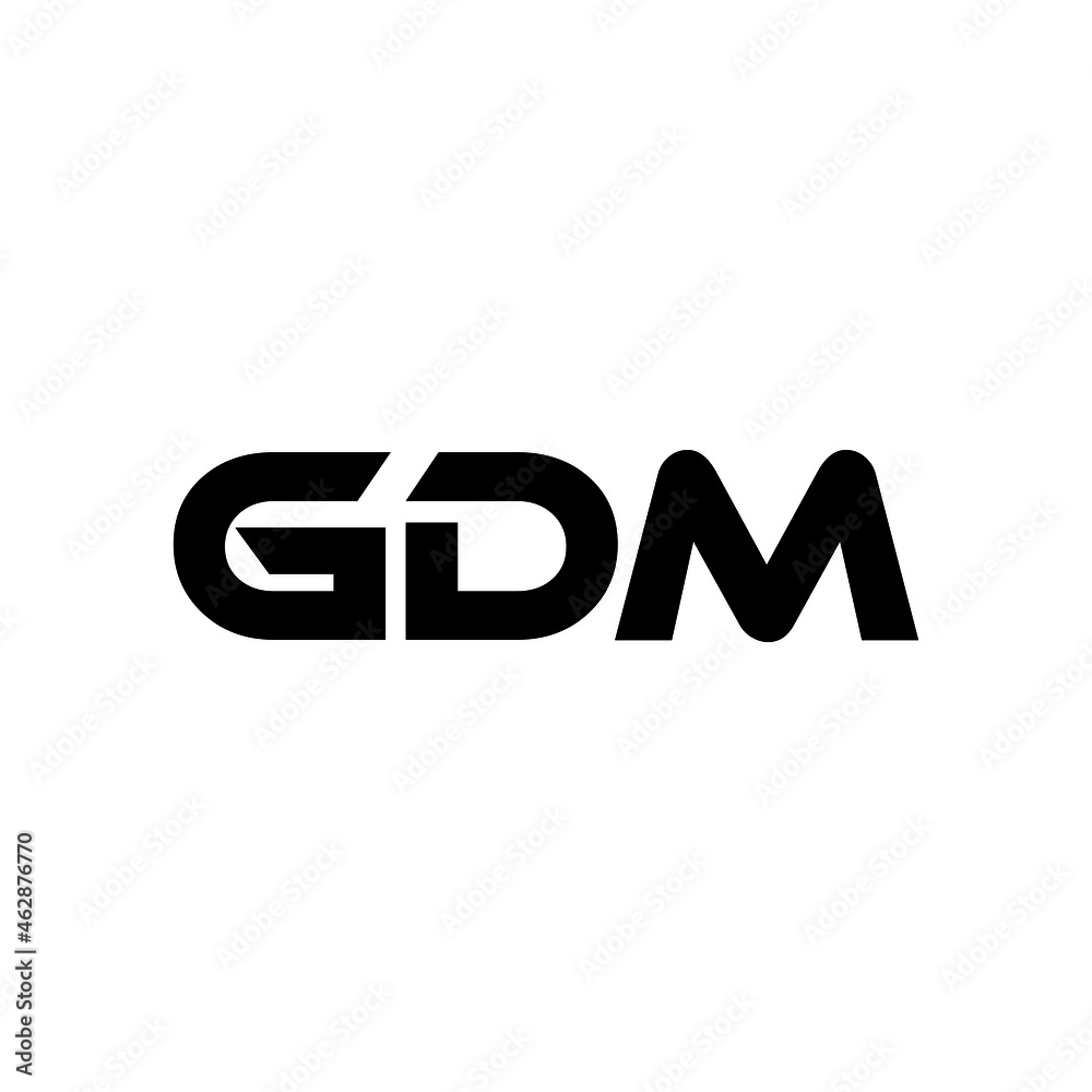GDM letter logo design with white background in illustrator, vector ...