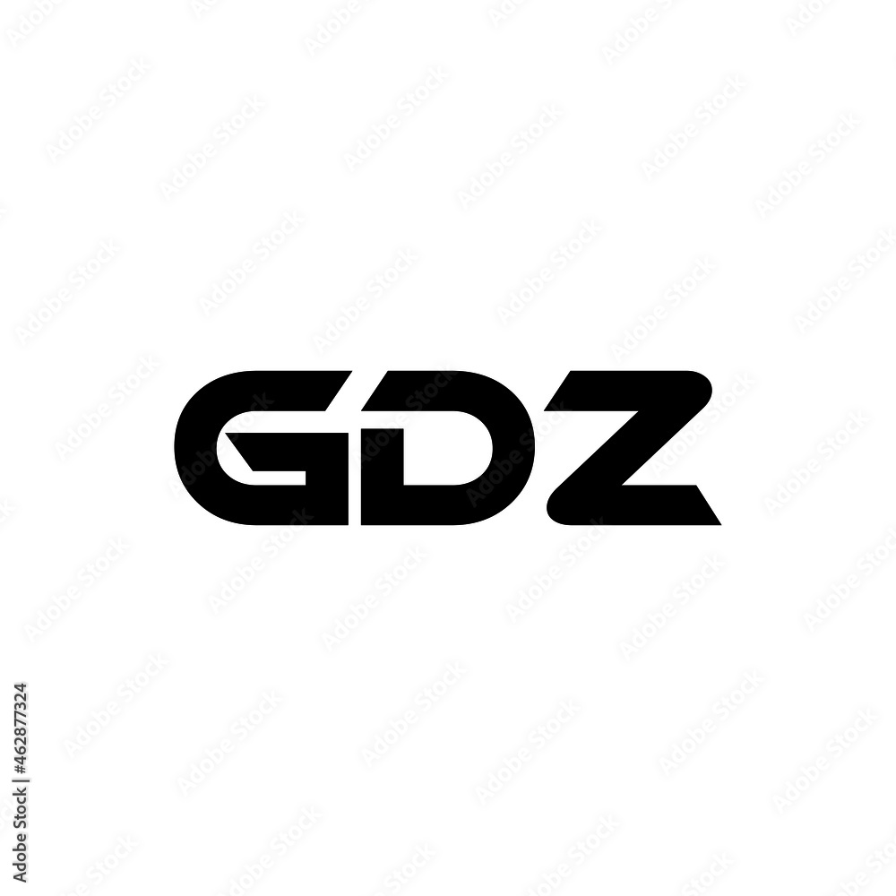 GDZ letter logo design with white background in illustrator, vector ...