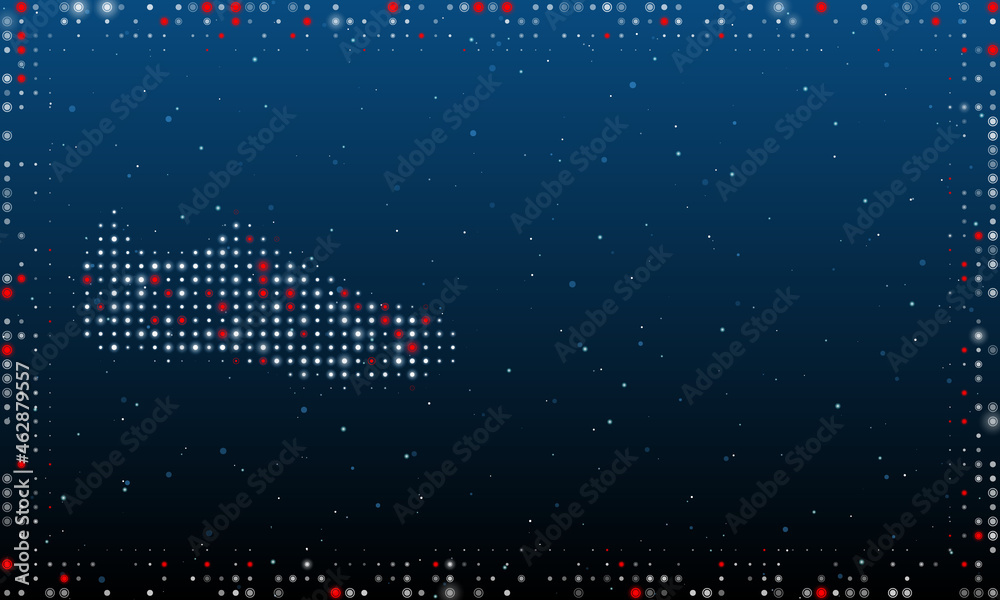 On the left is the football boot symbol filled with white dots ...