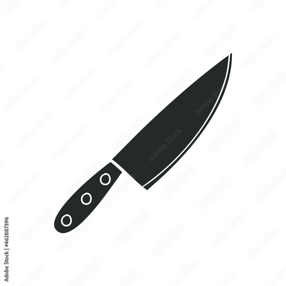 Knife Cartoon Icon Silhouette Illustration. Kitchen Blade Vector ...