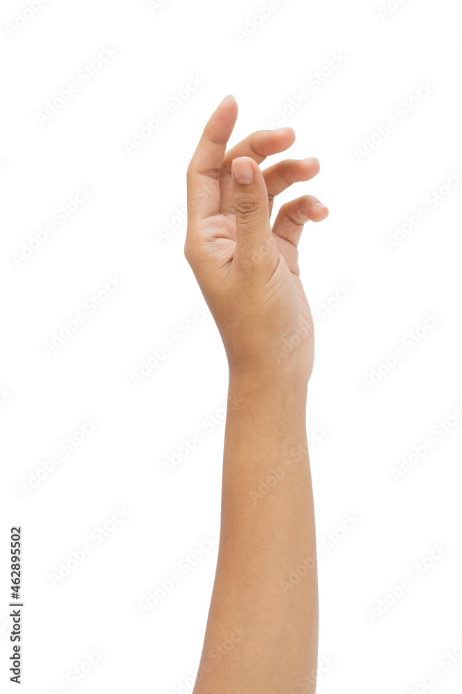 Hand open and ready to help or receive. Gesture isolated on white ...