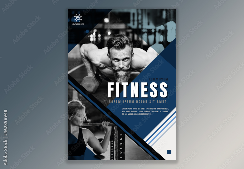 Fitness and Exercise Poster Stock Template | Adobe Stock