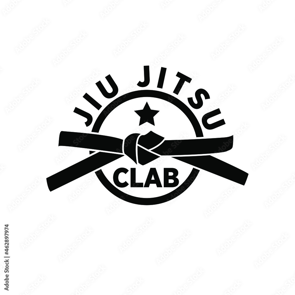 Illustration Vector Graphic of Jiu Jitsu logo dojo Stock Vector | Adobe ...