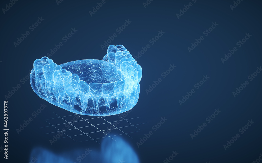 Healthy Teeth, teeth treatment, 3d rendering. Stock Illustration ...