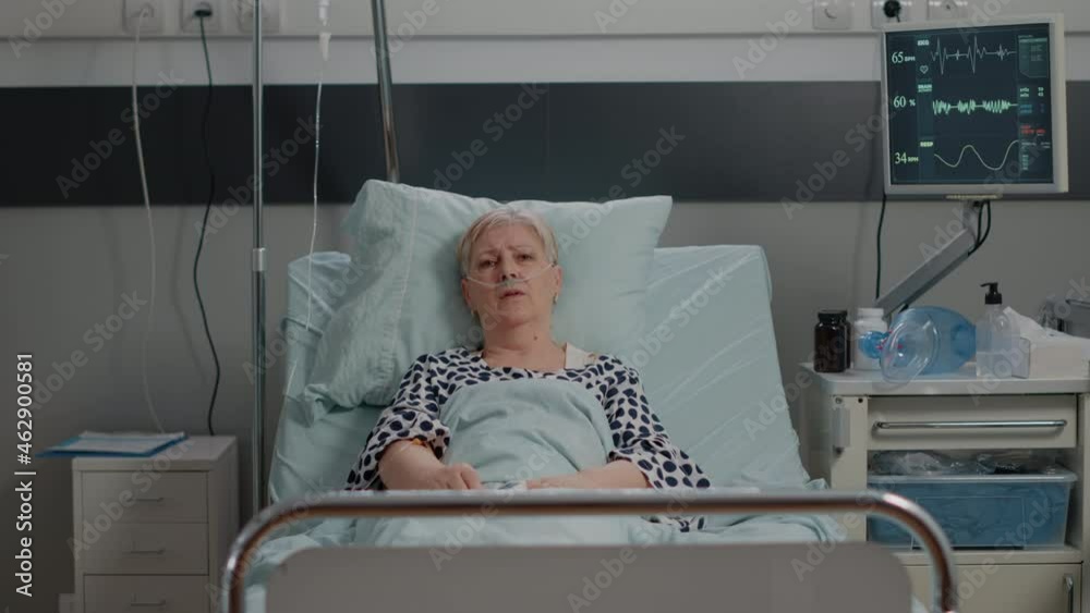 POV of ill patient using online video call for telehealth chat in ...