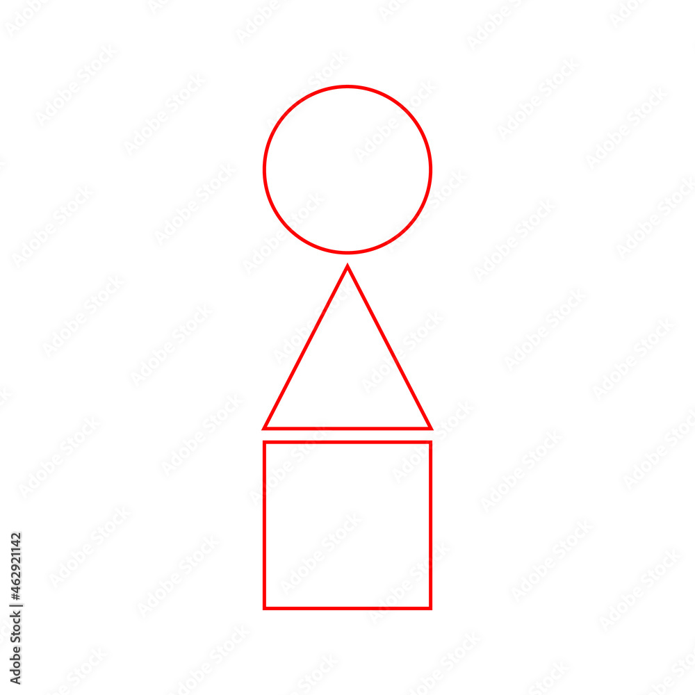 Circle Triangle Square Icon Logo Symbol Background Vector Illustration ...