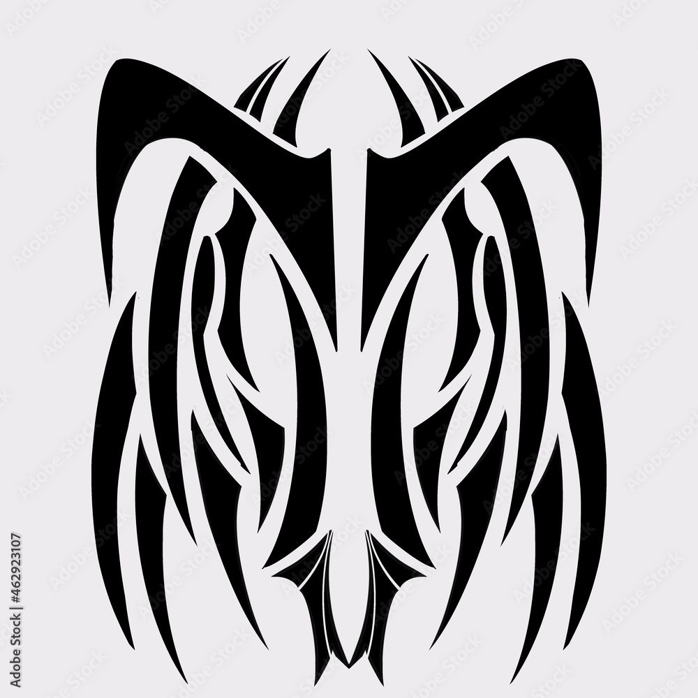 Tattoo tribal graphic design illustratin art, abstract art style ...
