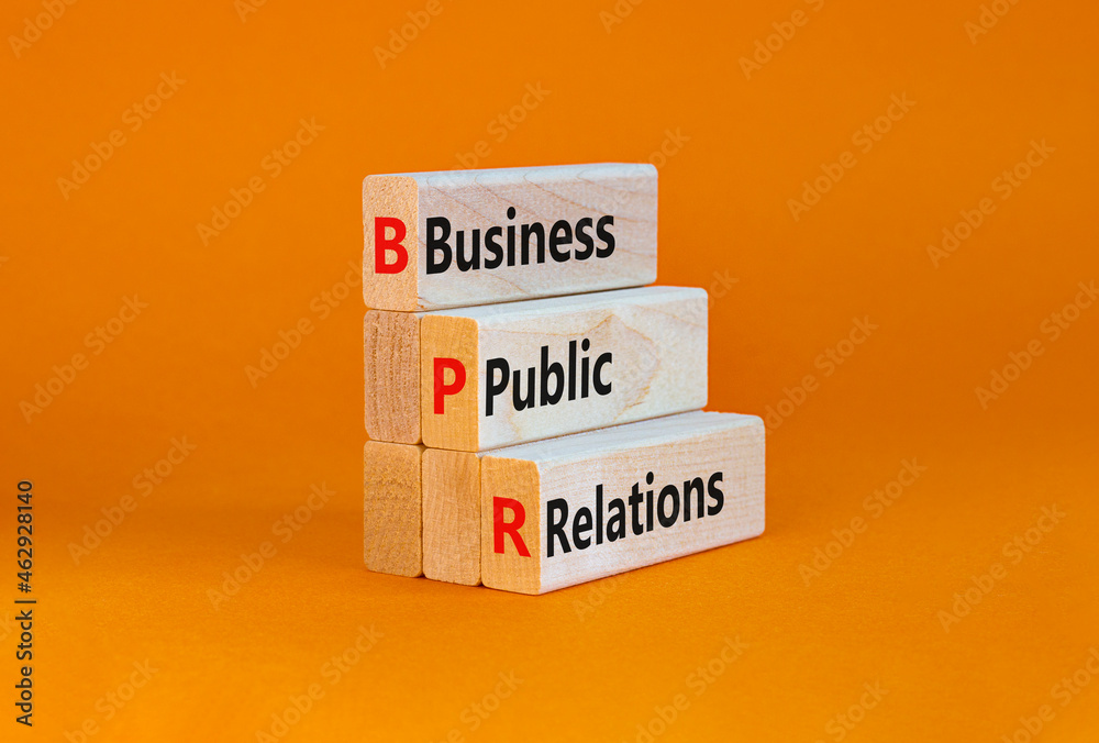 BPR business public relations symbol. Concept words BPR business public ...