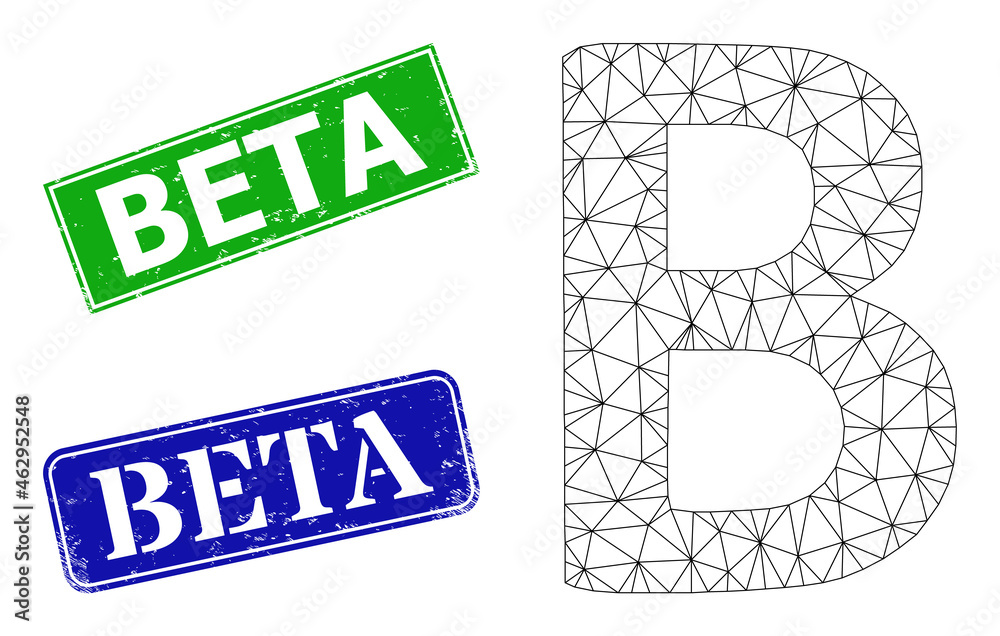 Mesh Beta Greek symbol image, and Beta blue and green rectangular ...