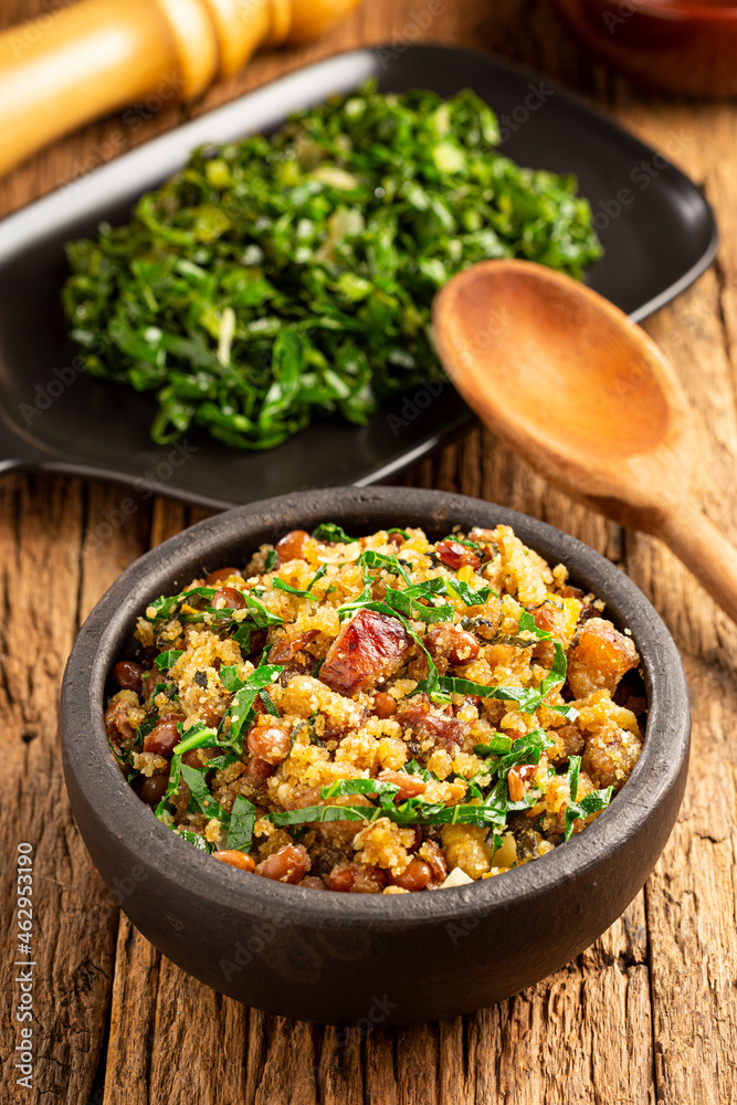 Feijão tropeiro, comida típica brazileira. Stock Photo | Adobe Stock