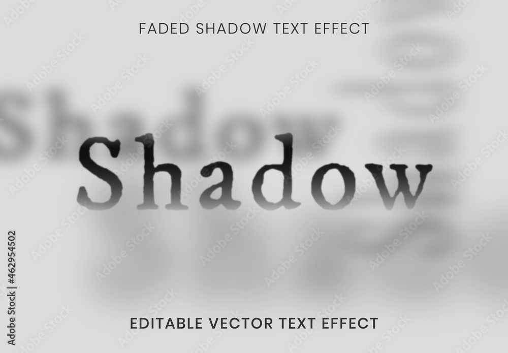 Editable Shadow Text Effect Layout Stock Template Adobe Stock