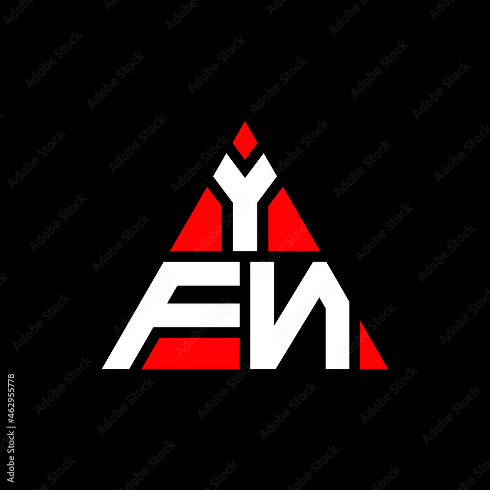 YFN triangle letter logo design with triangle shape. YFN triangle logo ...