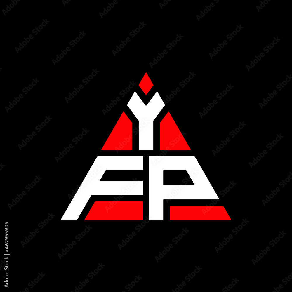 YFP triangle letter logo design with triangle shape. YFP triangle logo ...