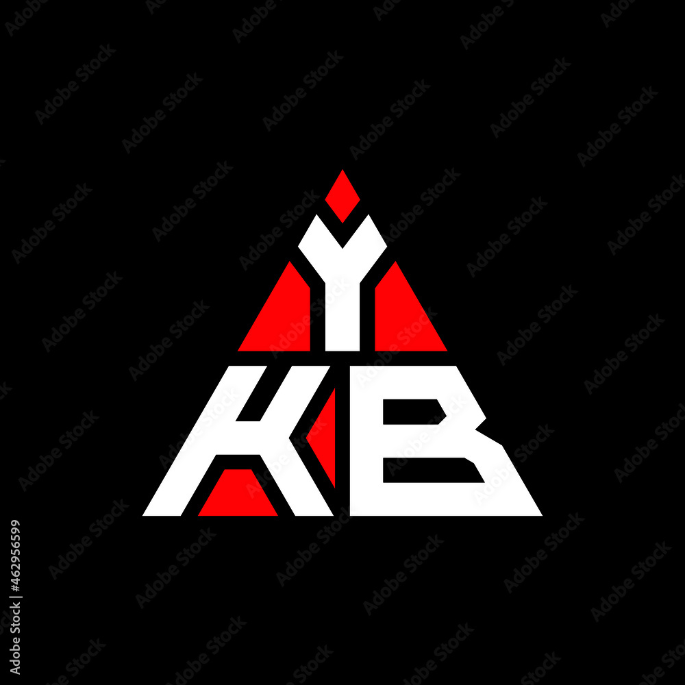 YKB triangle letter logo design with triangle shape. YKB triangle logo ...
