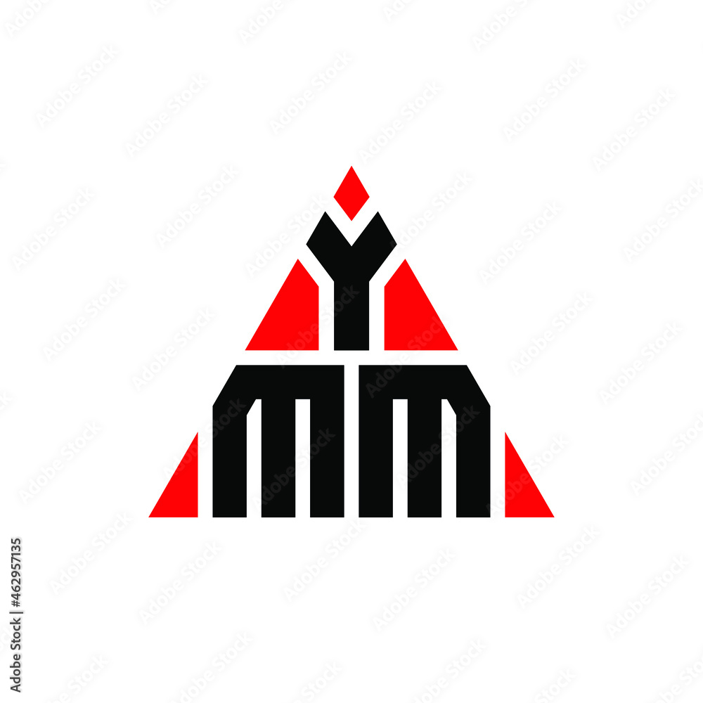 YMM triangle letter logo design with triangle shape. YMM triangle logo ...