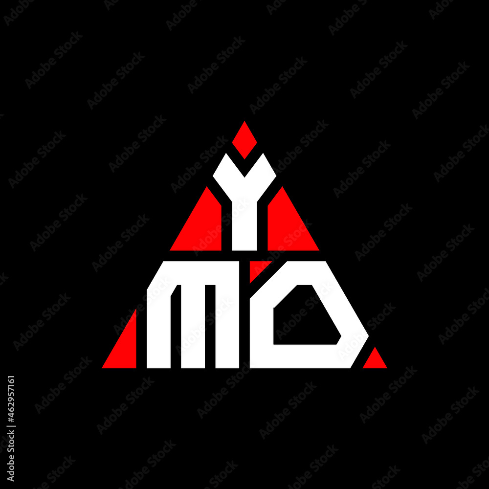 YMO triangle letter logo design with triangle shape. YMO triangle logo ...