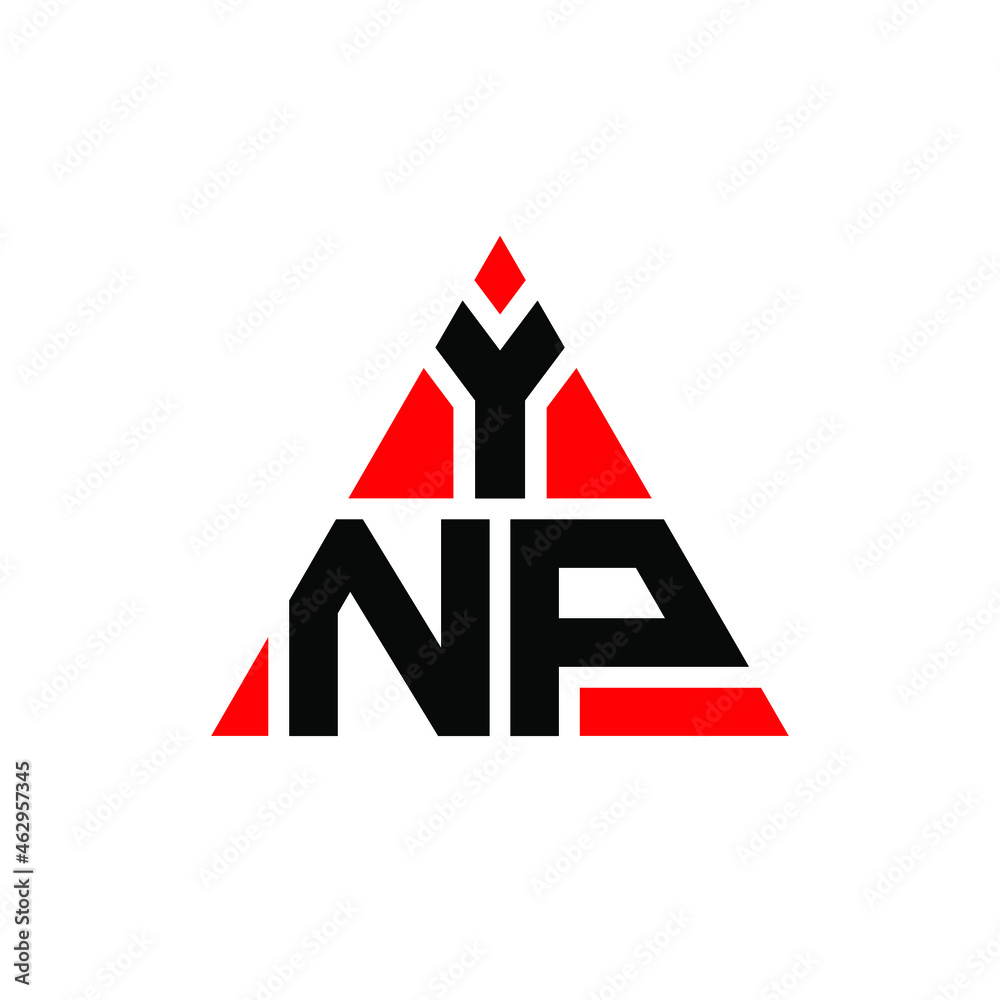 YNP triangle letter logo design with triangle shape. YNP triangle logo ...