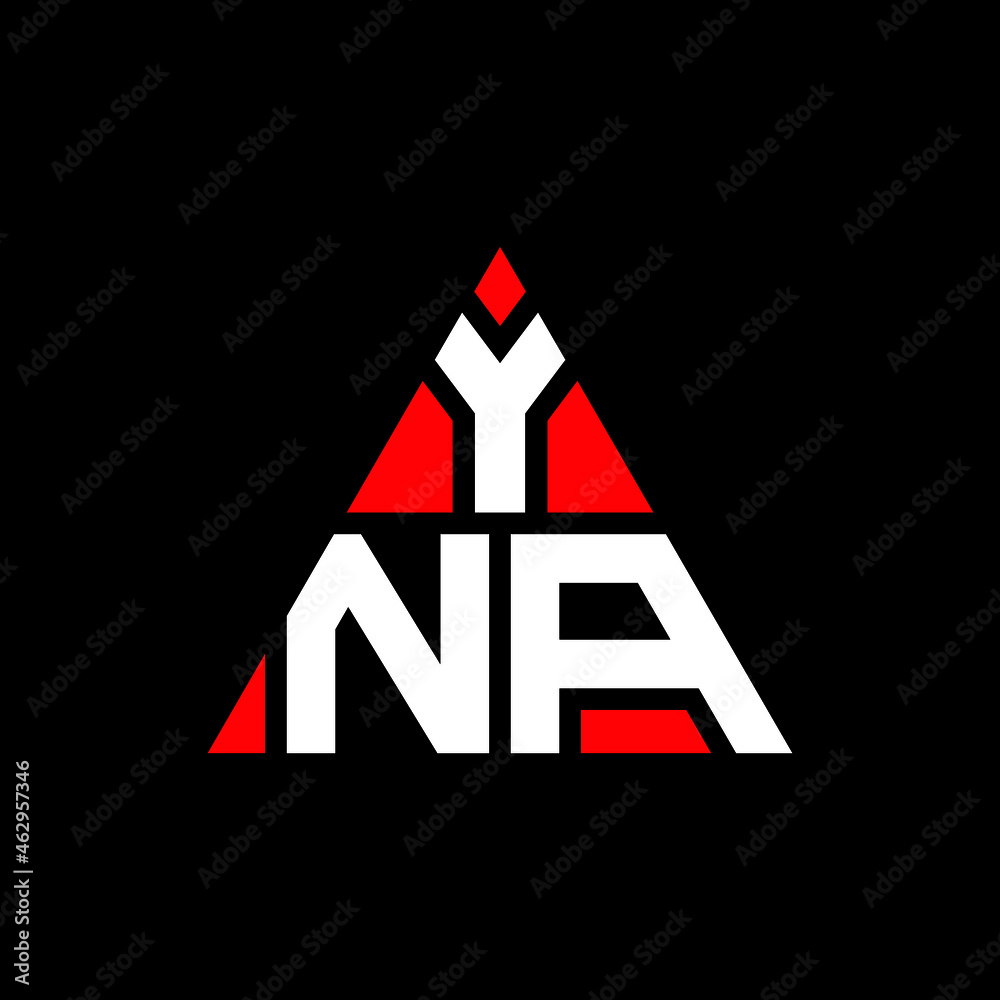 YNA triangle letter logo design with triangle shape. YNA triangle logo ...