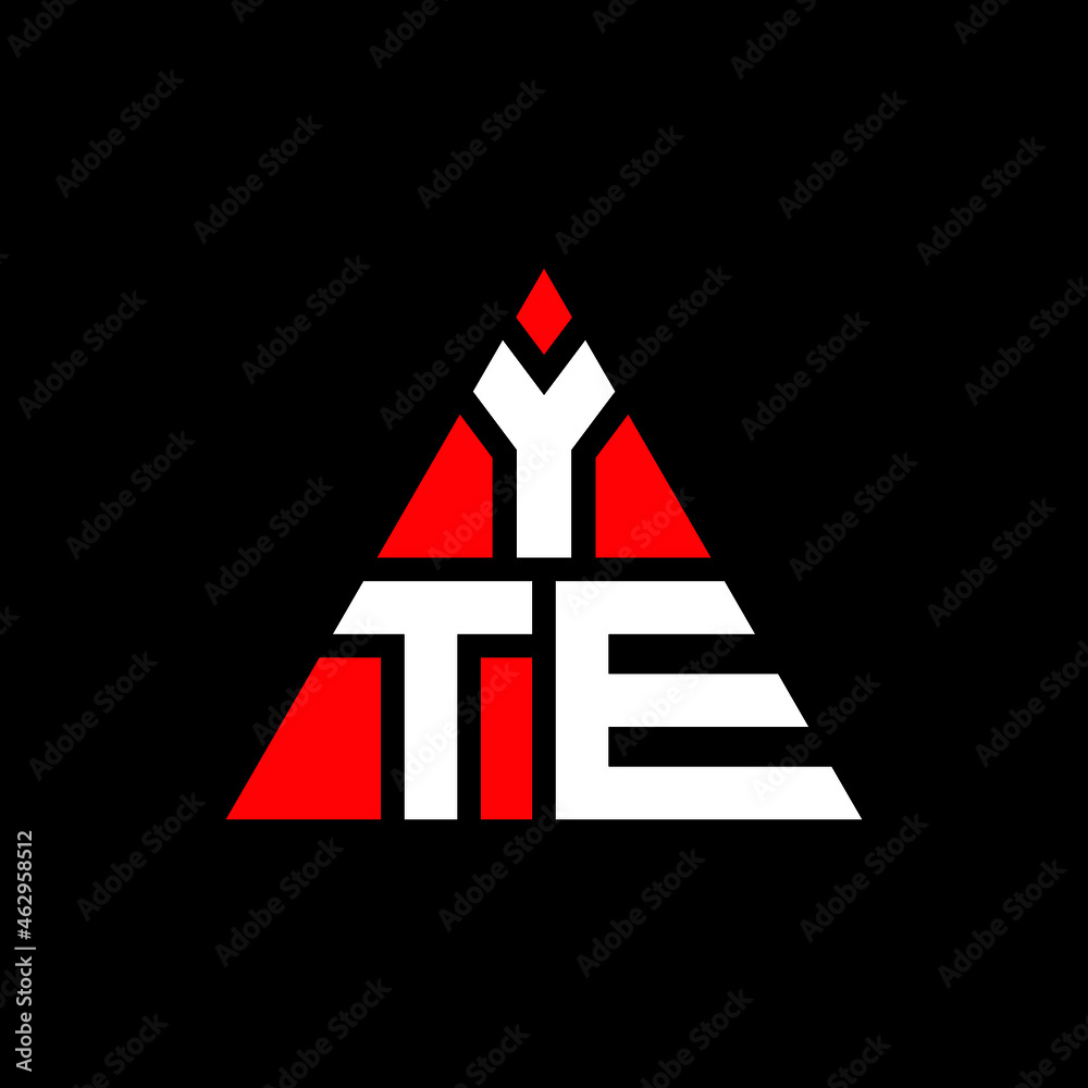YTE triangle letter logo design with triangle shape. YTE triangle logo ...