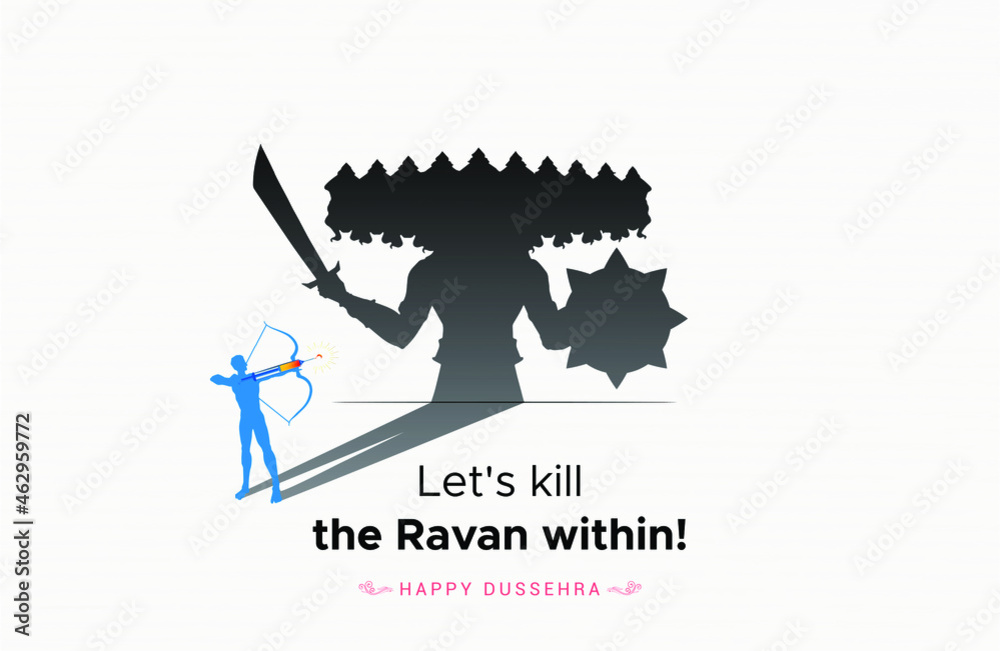 Happy Dussehra Vijayadashami festival arrow and bow drawing background ...