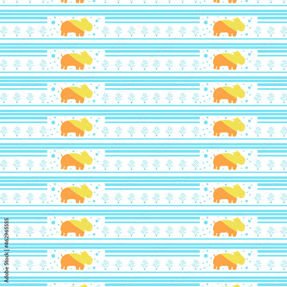 shower, straight, print, hippo, patterns, kid, baby shower, seamless ...